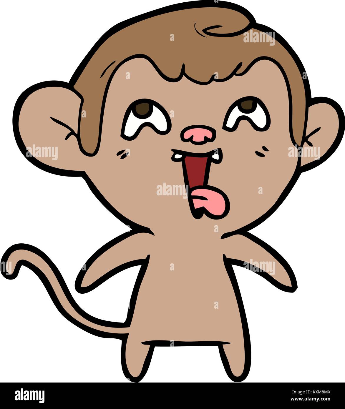 crazy cartoon monkey Stock Vector Image & Art - Alamy