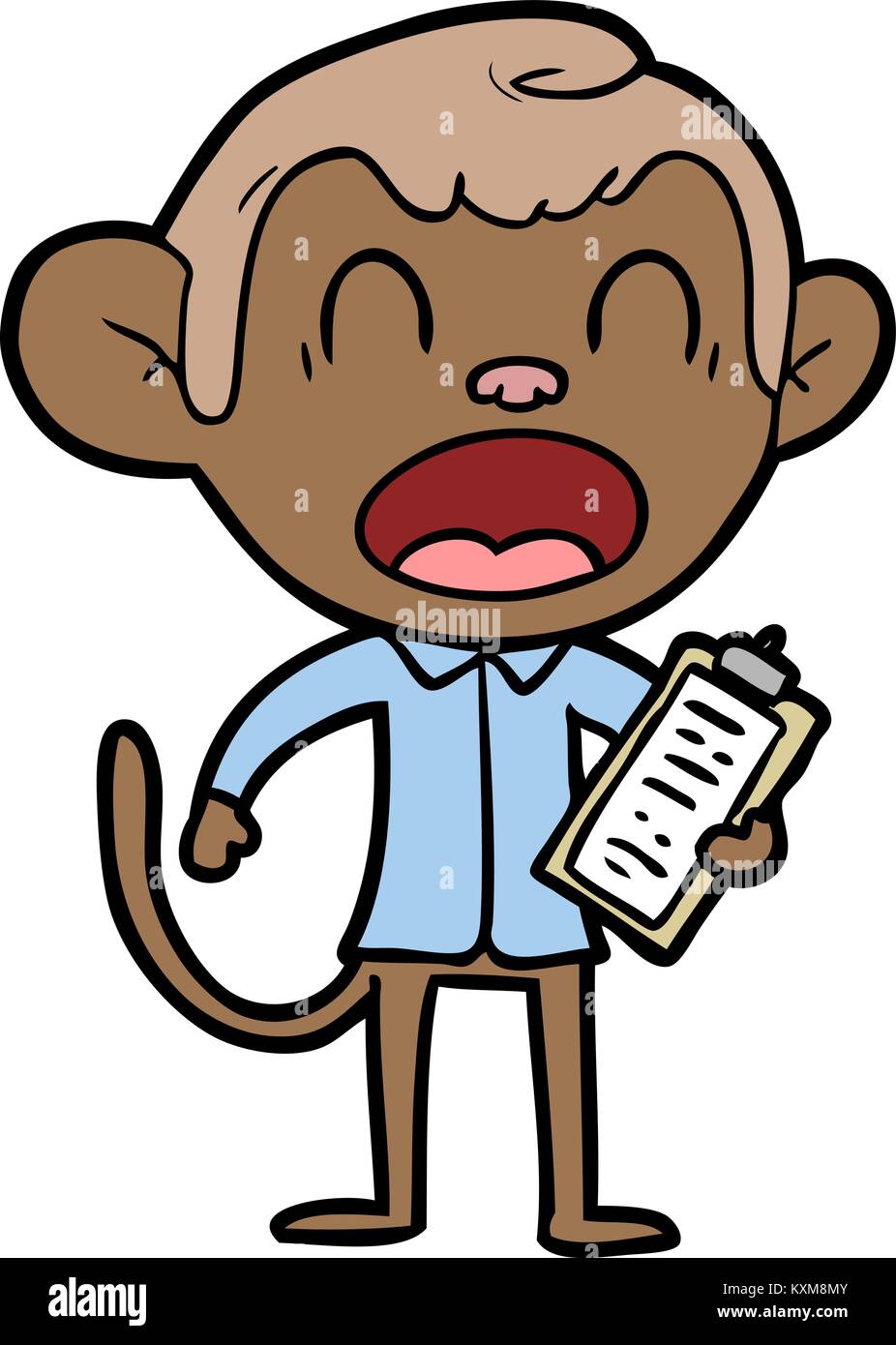 shouting cartoon monkey Stock Vector Image & Art - Alamy