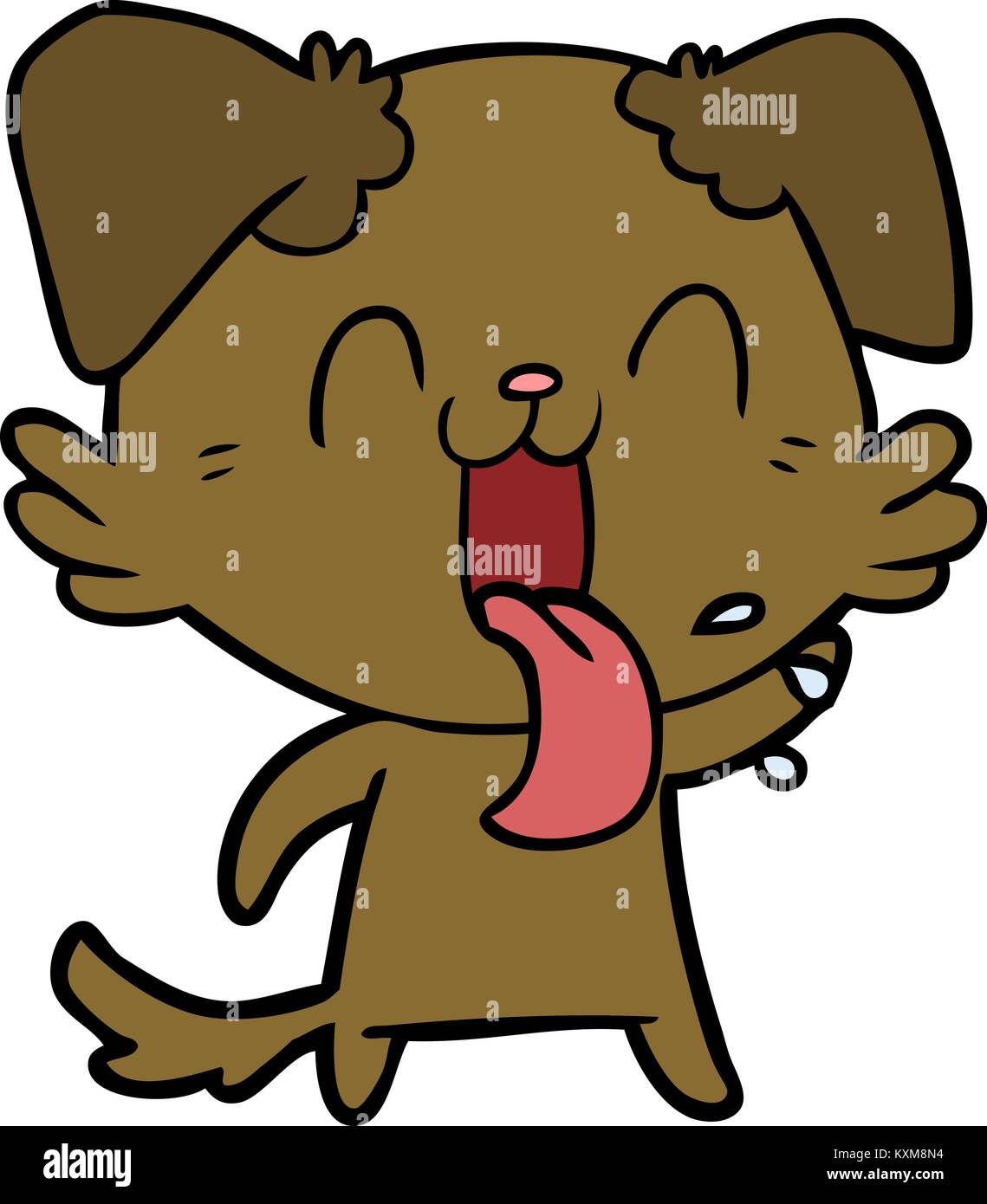 cartoon panting dog Stock Vector Image & Art - Alamy