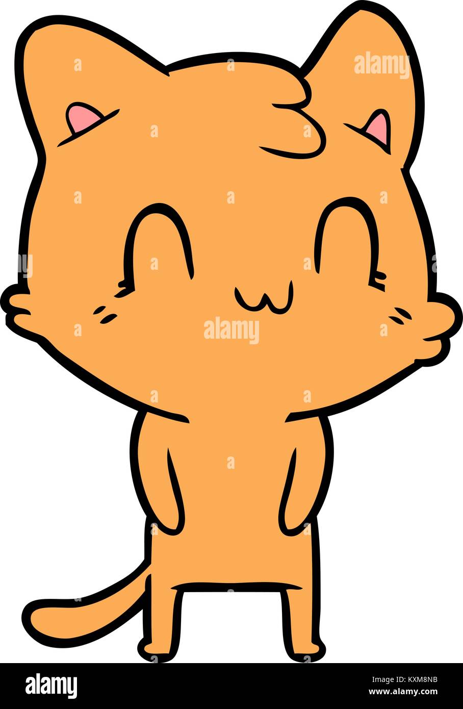 cartoon happy cat Stock Vector Image & Art - Alamy