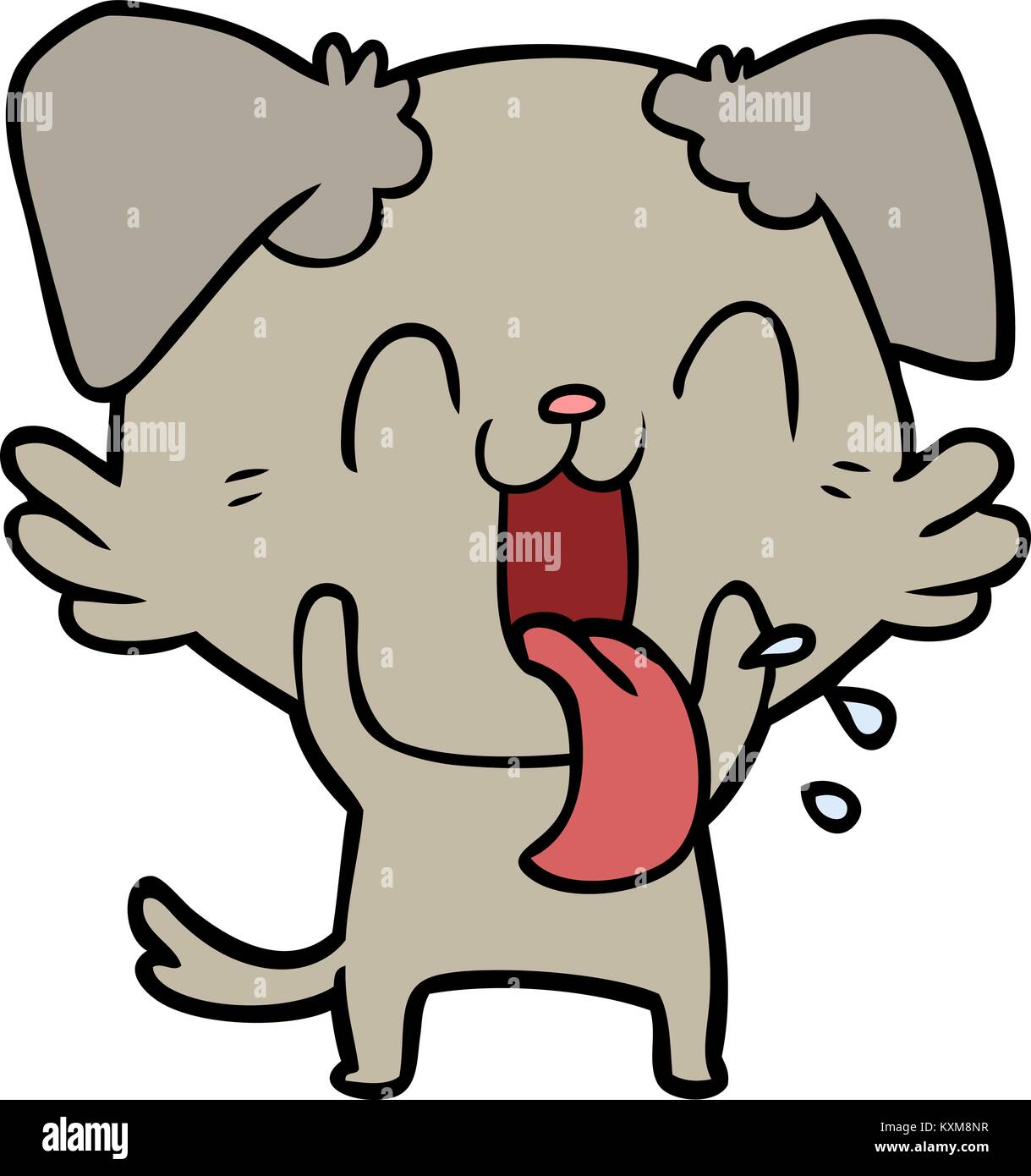 cartoon panting dog Stock Vector Image & Art - Alamy