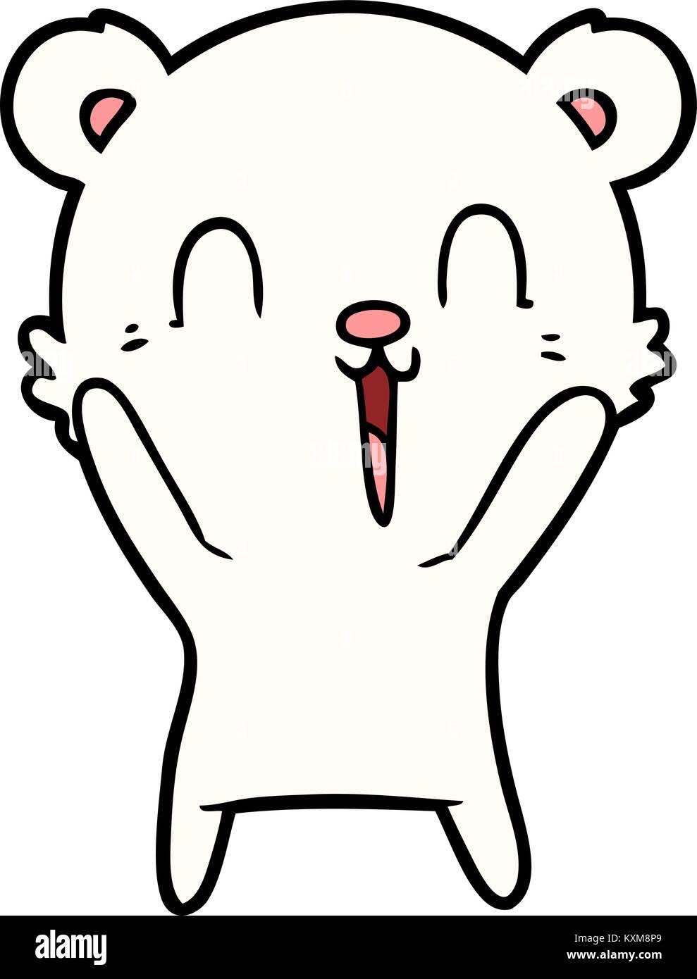 happy cartoon polar bear Stock Vector Image & Art - Alamy