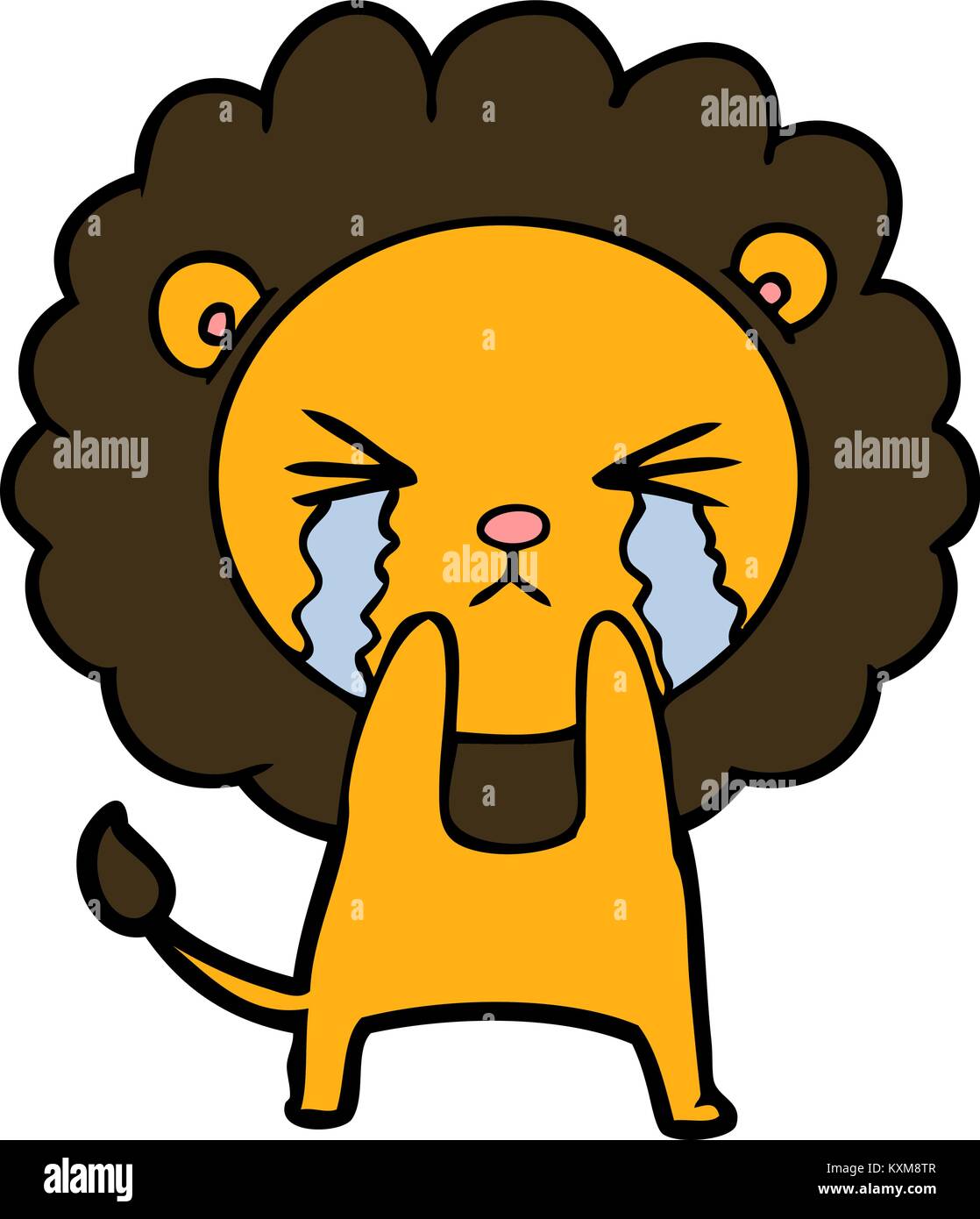 cartoon crying lion Stock Vector Image & Art - Alamy