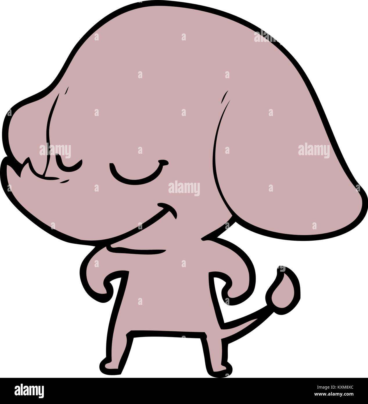 cartoon smiling elephant Stock Vector Image & Art - Alamy