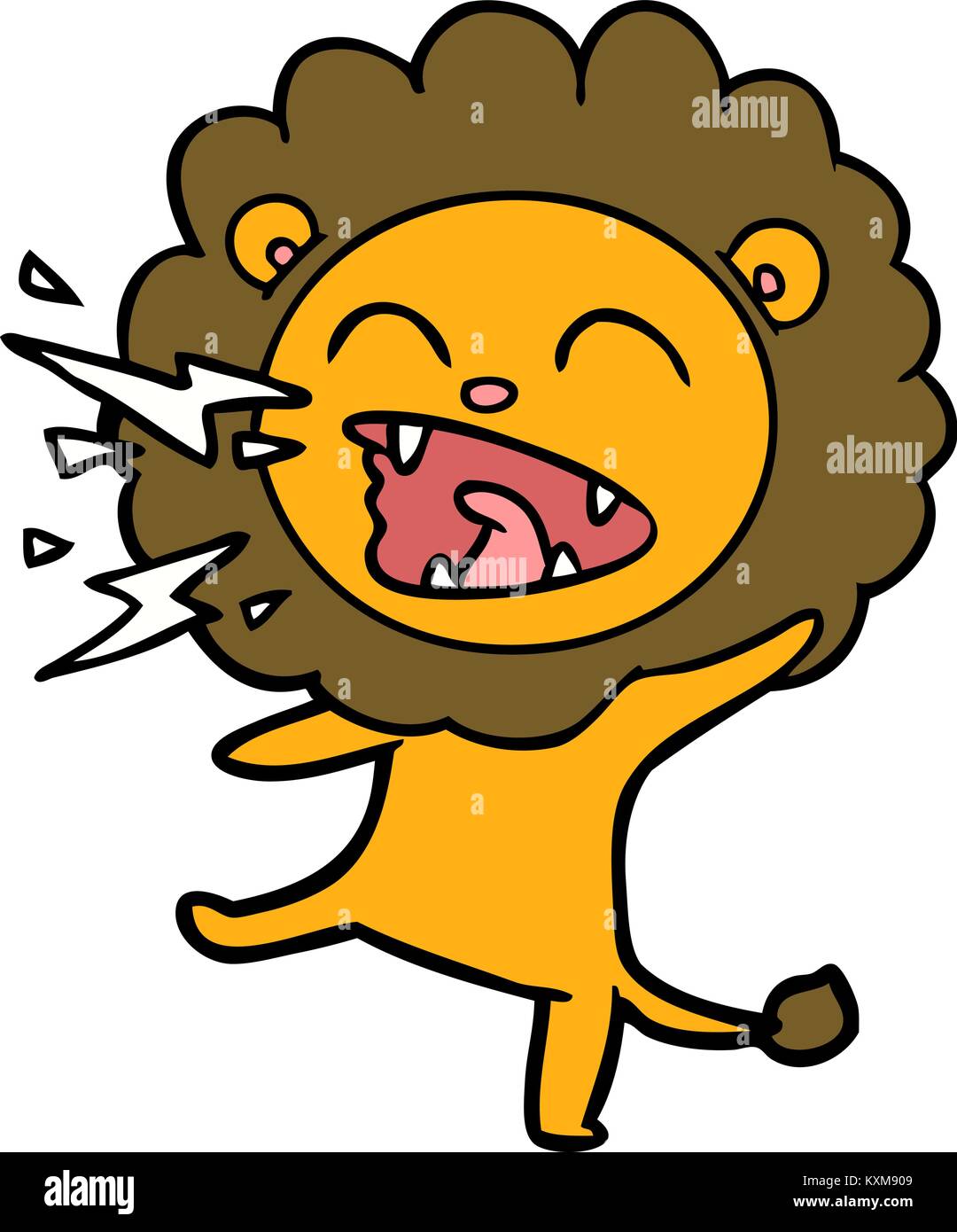 cartoon roaring lion Stock Vector Image & Art - Alamy