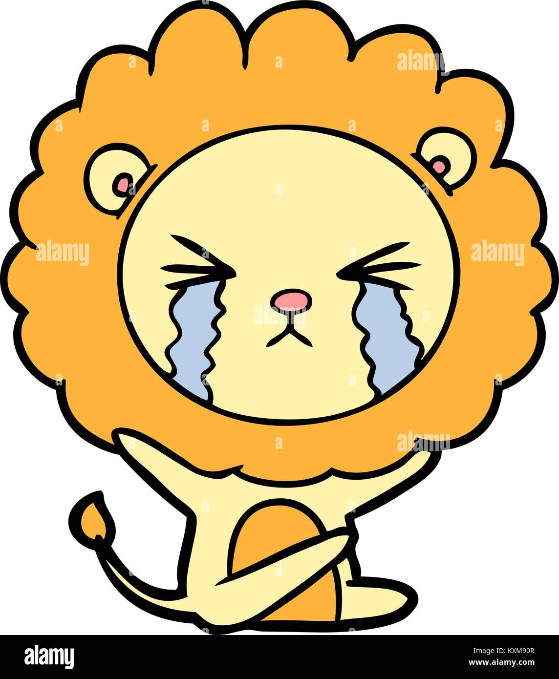 cartoon crying lion Stock Vector Image & Art - Alamy