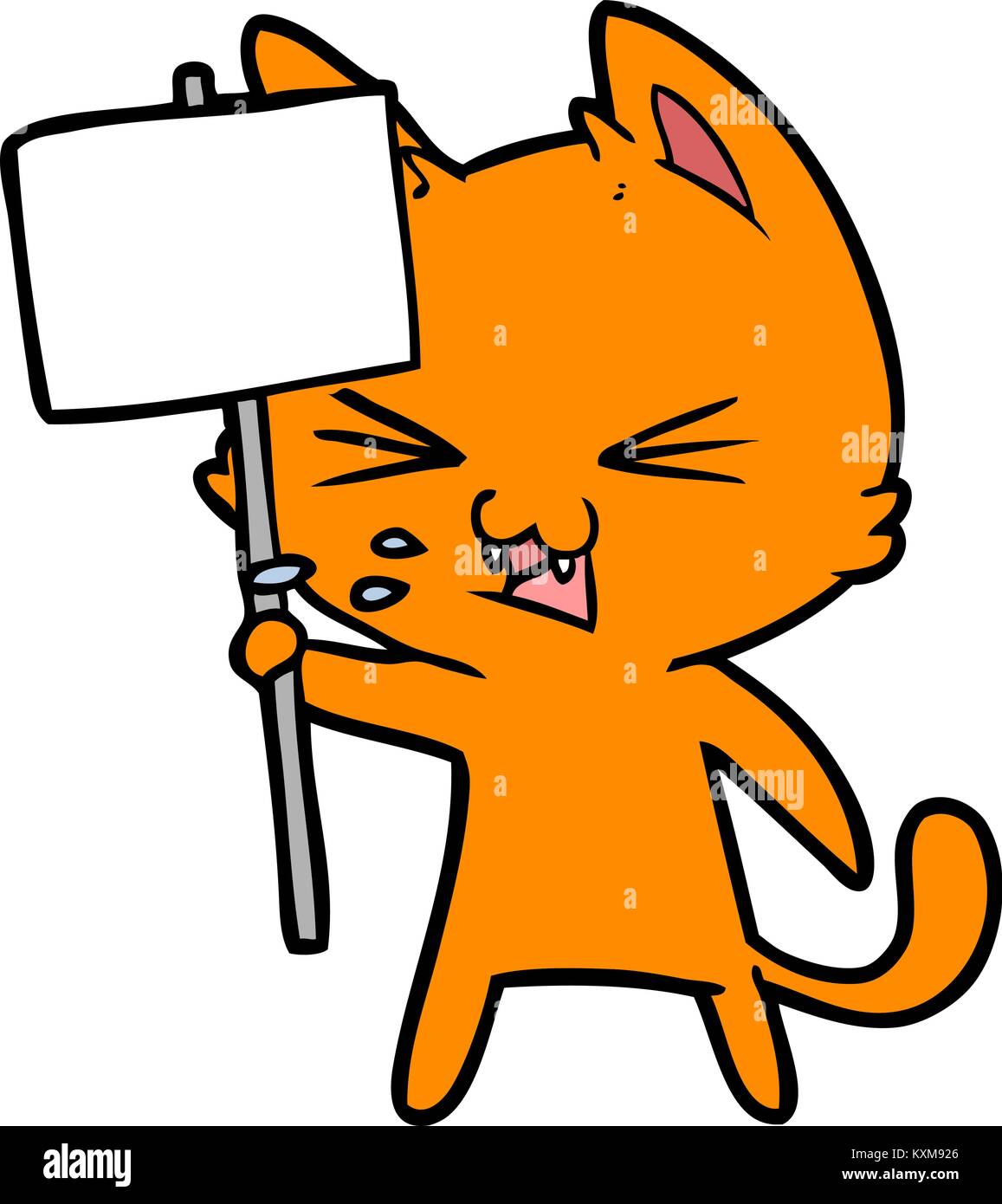 cartoon cat protesting Stock Vector Image & Art - Alamy