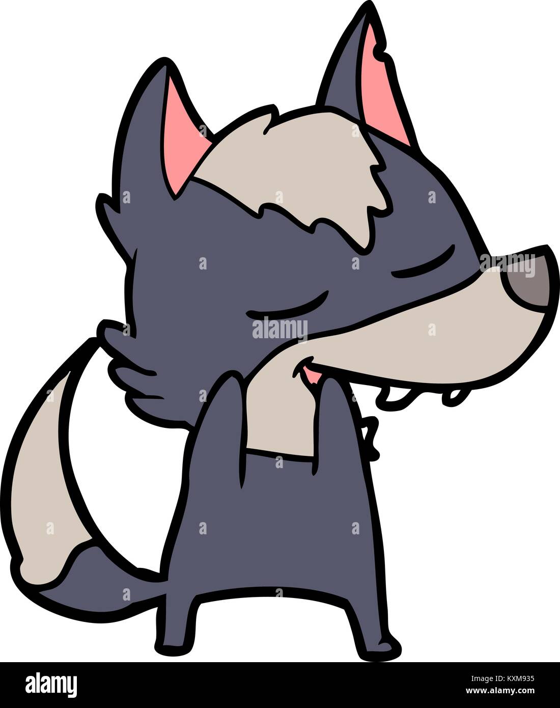 cartoon wolf laughing Stock Vector Image & Art - Alamy