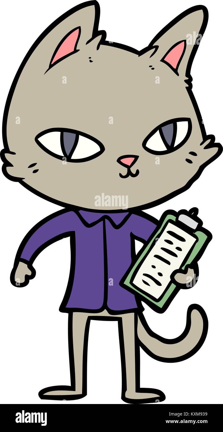 cartoon office cat Stock Vector Image & Art - Alamy