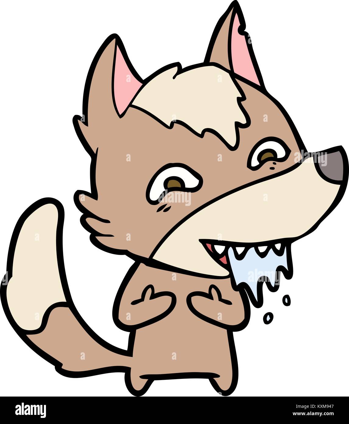 cartoon hungry wolf Stock Vector Image & Art - Alamy