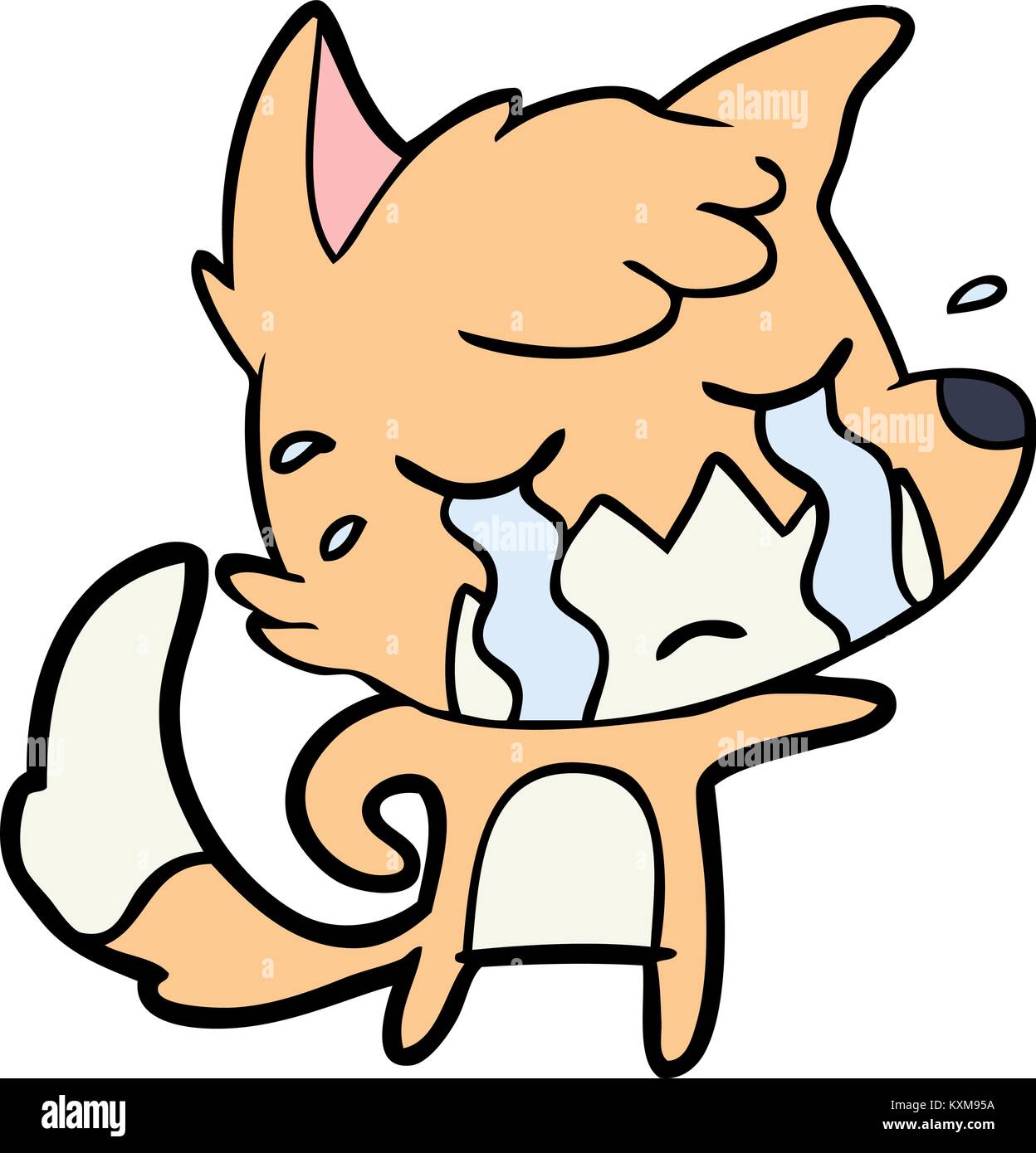 crying fox cartoon Stock Vector Image & Art - Alamy