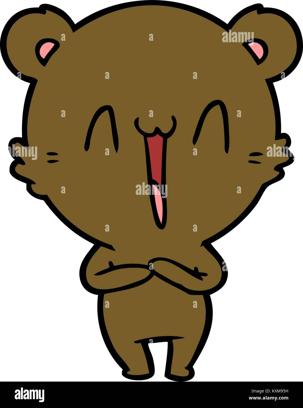 happy bear cartoon Stock Vector Image & Art - Alamy
