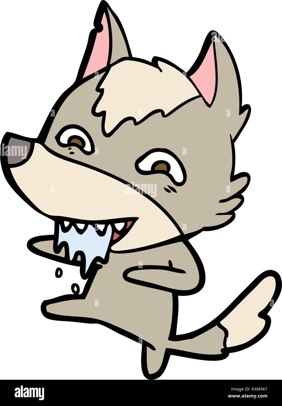 cartoon hungry wolf Stock Vector Image & Art - Alamy