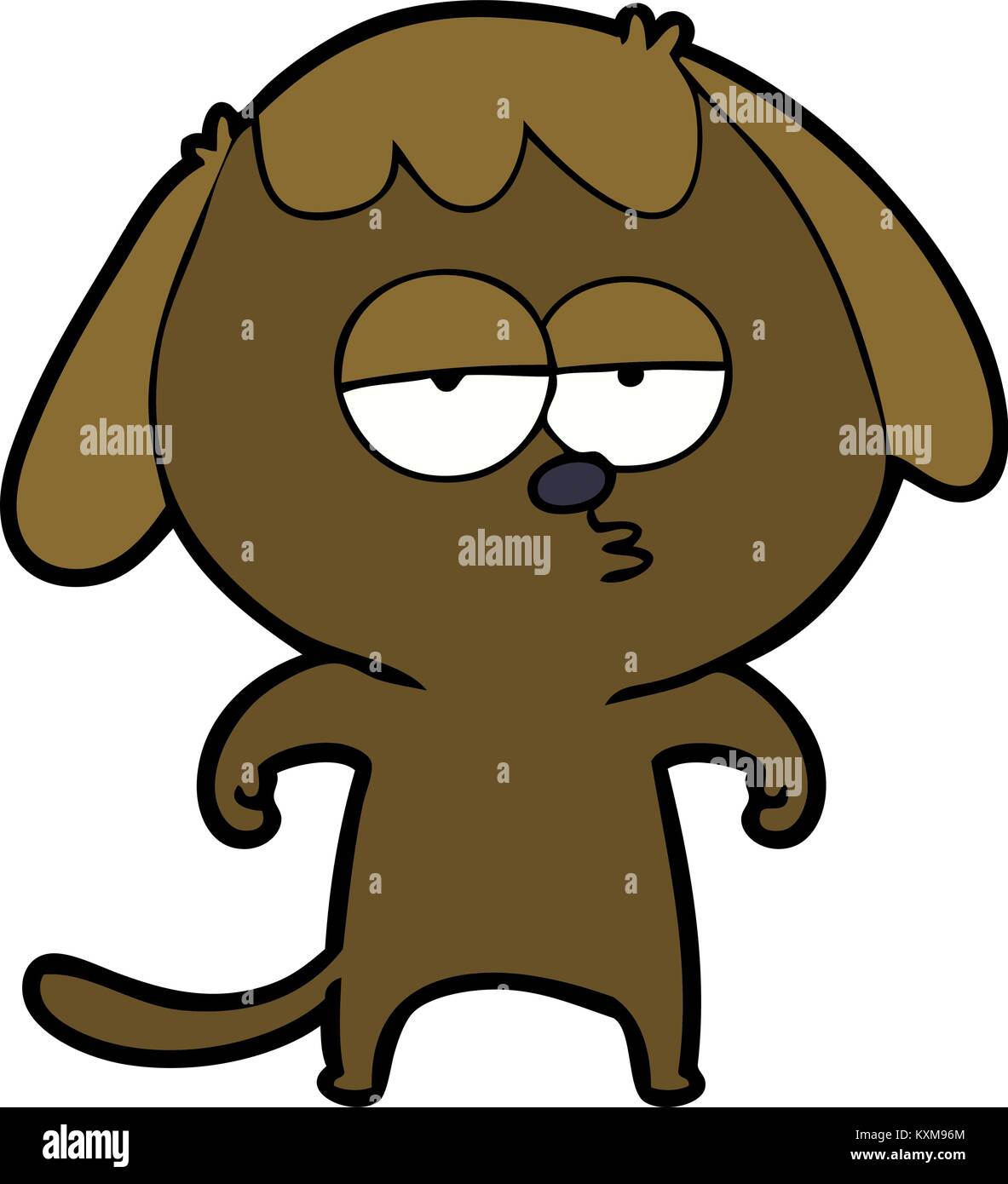 cartoon bored dog Stock Vector Image & Art - Alamy