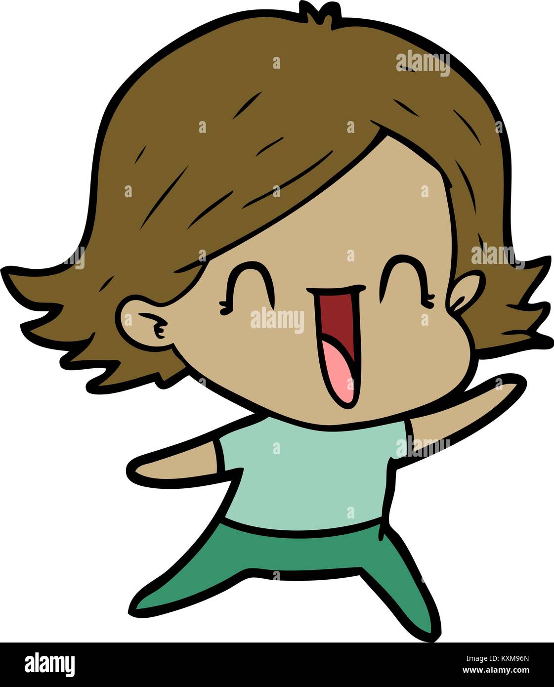 cartoon happy woman Stock Vector Image & Art - Alamy