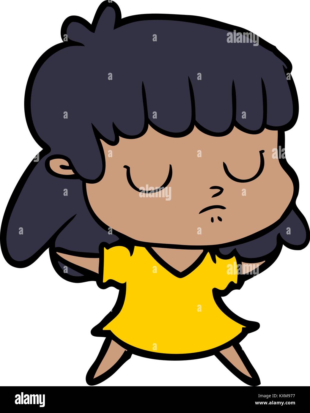 cartoon indifferent woman Stock Vector Image & Art - Alamy