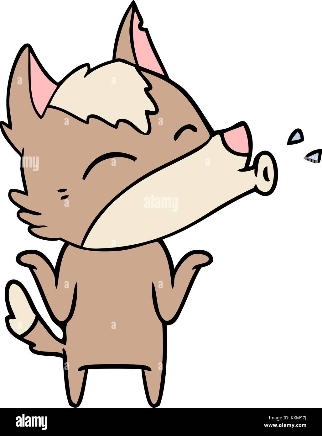 howling wolf cartoon Stock Vector Image & Art - Alamy