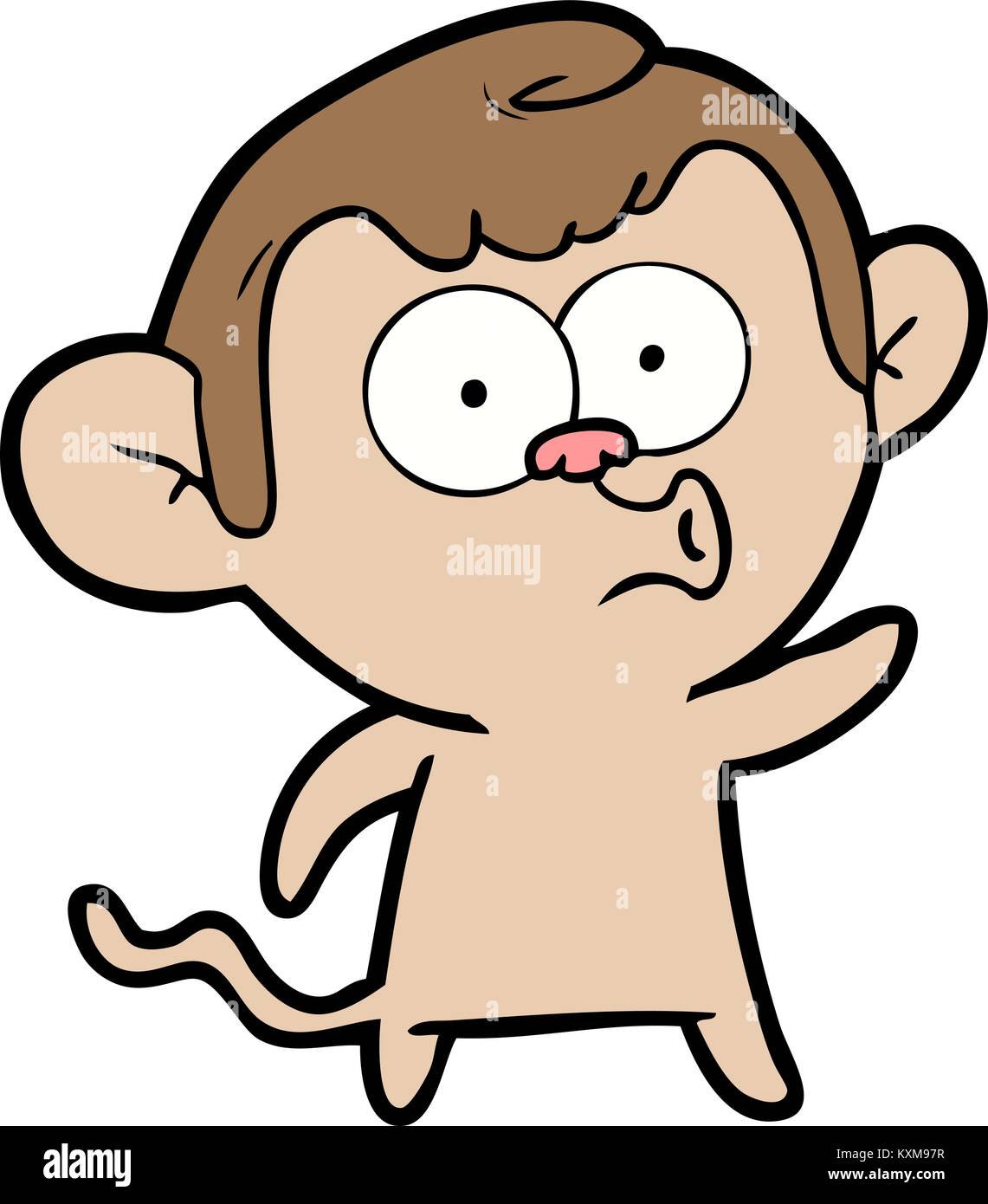 cartoon hooting monkey Stock Vector Image & Art - Alamy