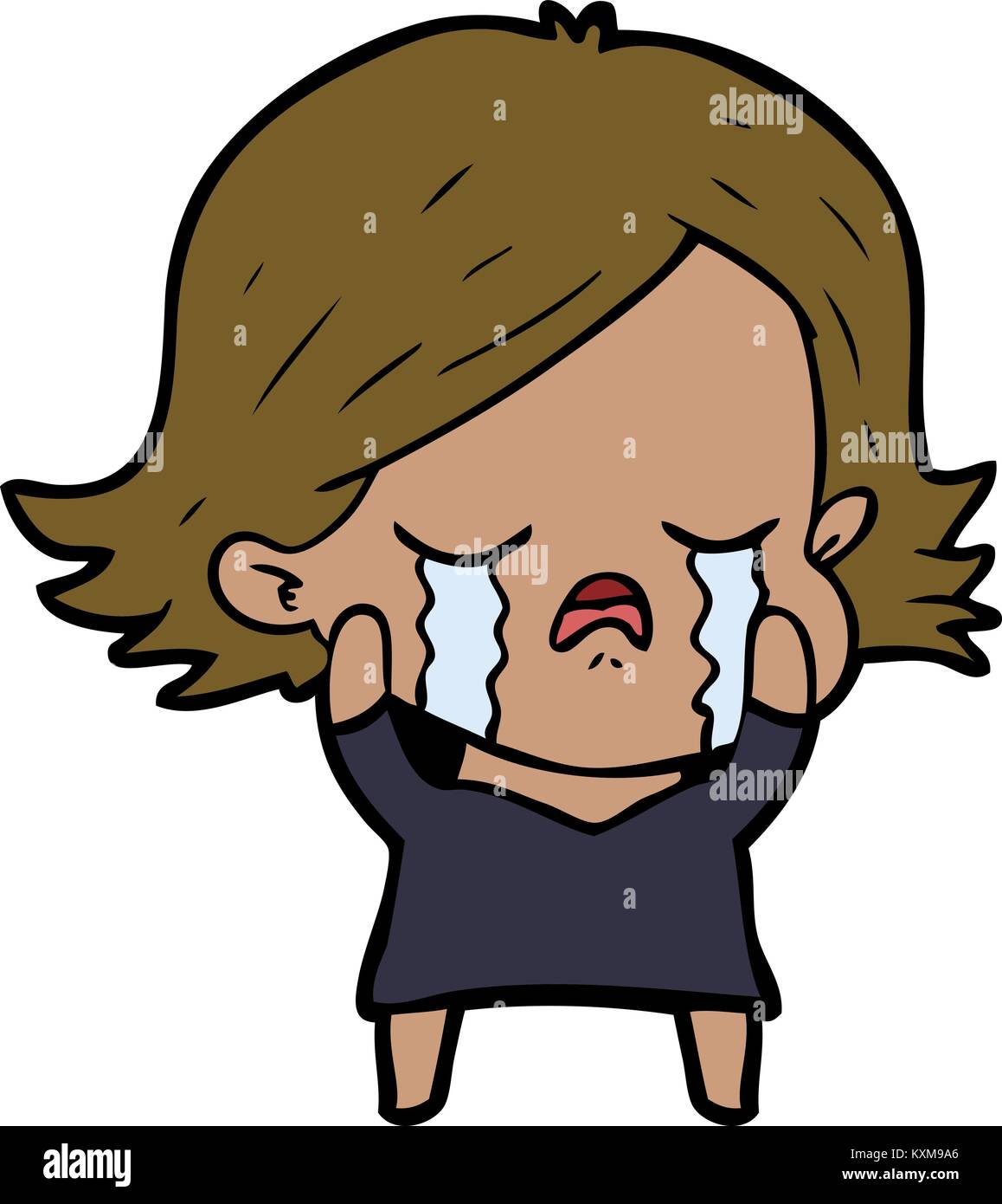 cartoon girl crying Stock Vector Image & Art - Alamy