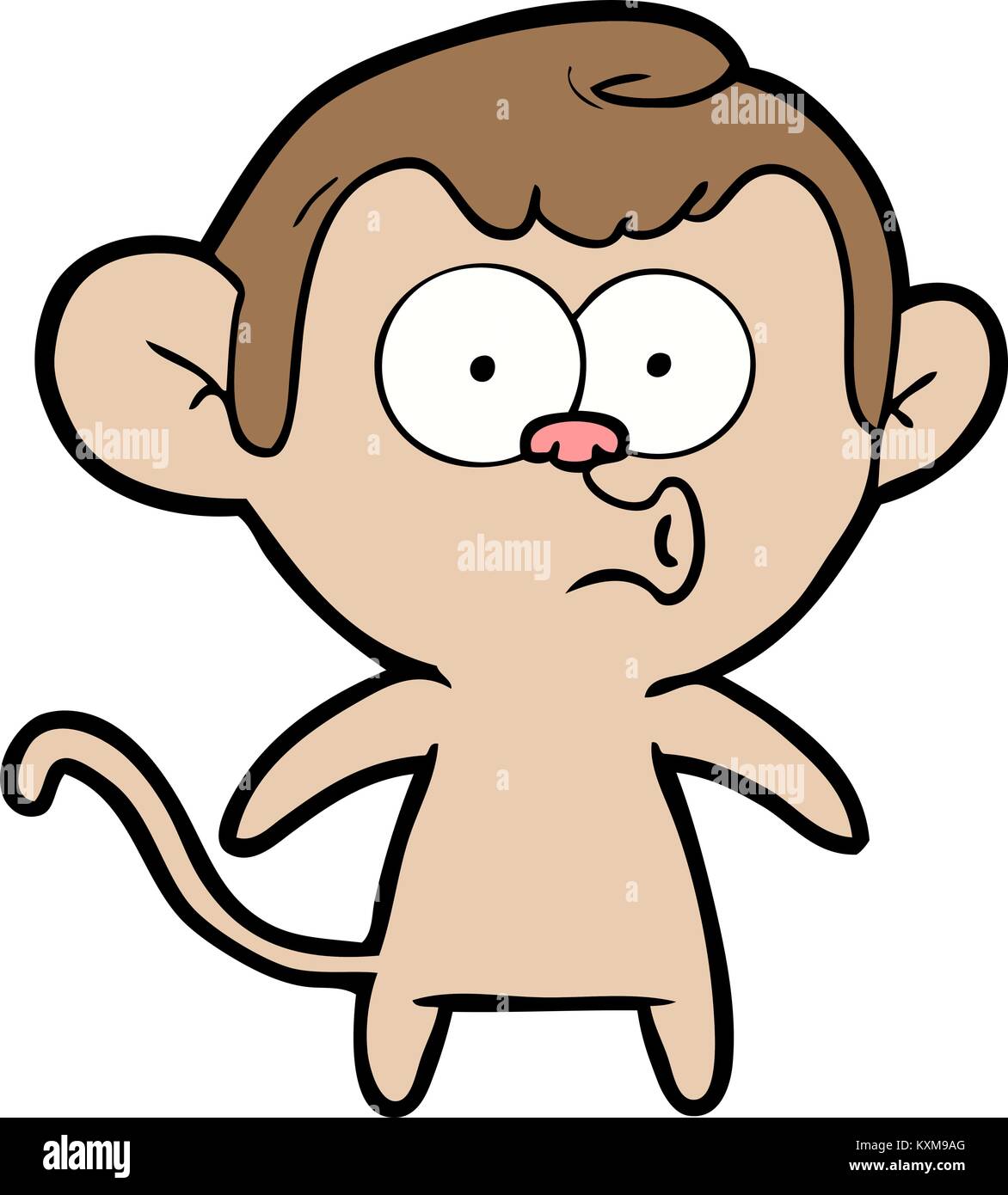 cartoon hooting monkey Stock Vector Image & Art - Alamy
