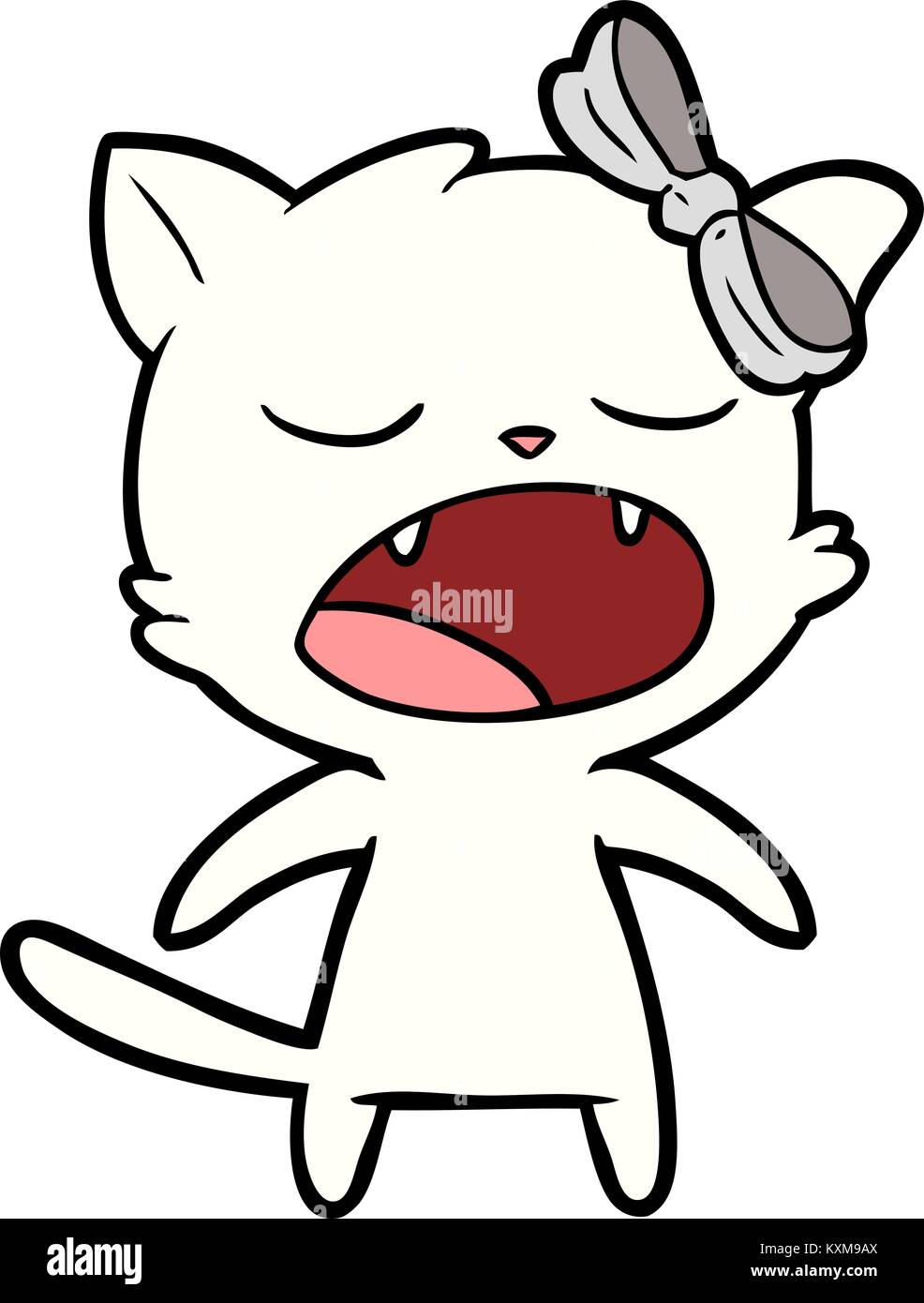 cartoon meowing cat Stock Vector Image & Art - Alamy