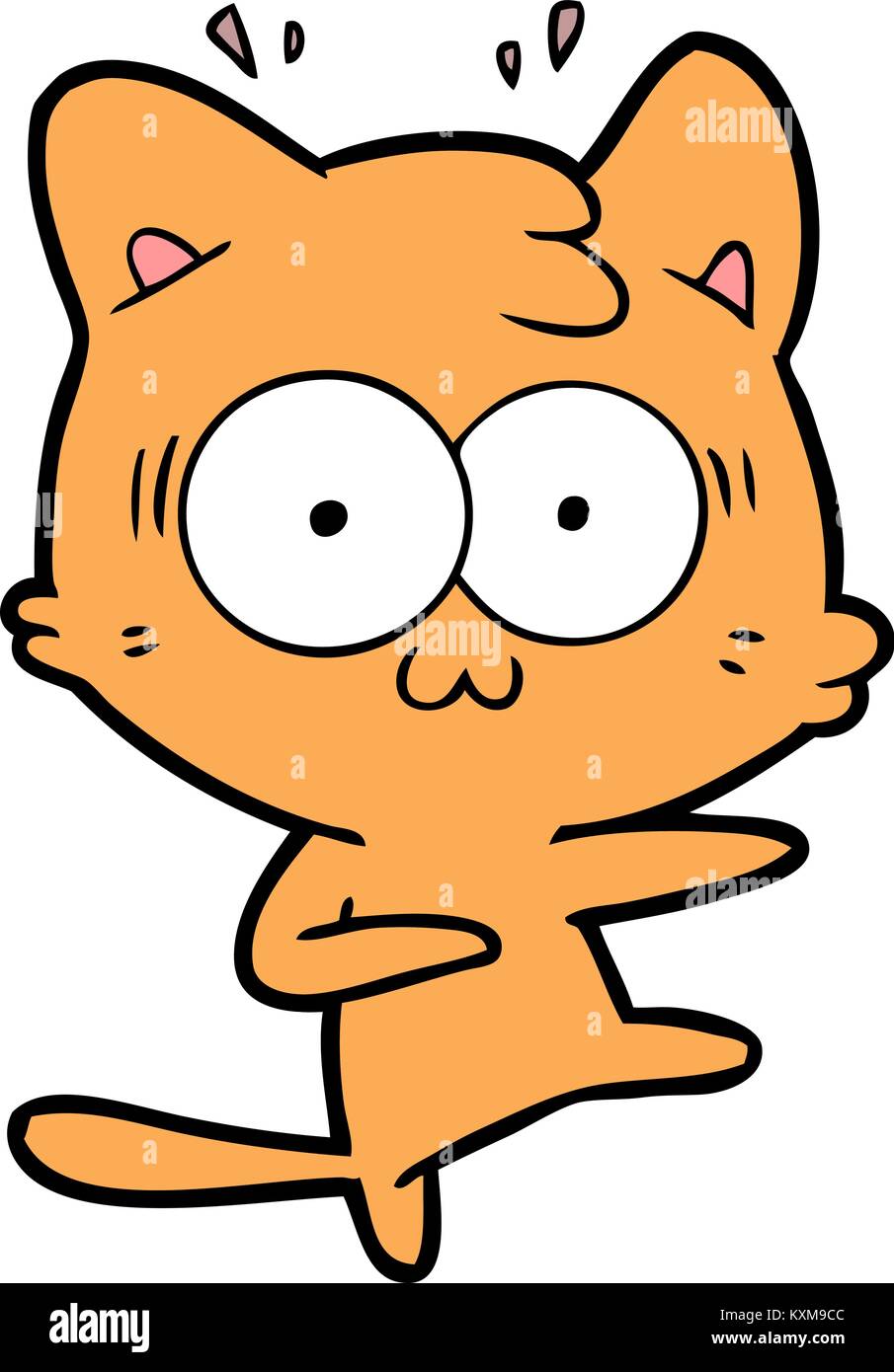 cartoon surprised cat Stock Vector Image & Art - Alamy