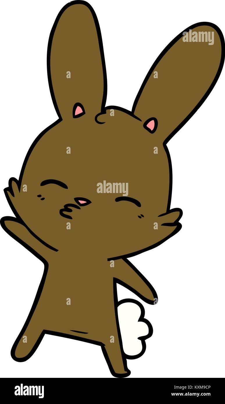 curious bunny cartoon Stock Vector Image & Art - Alamy