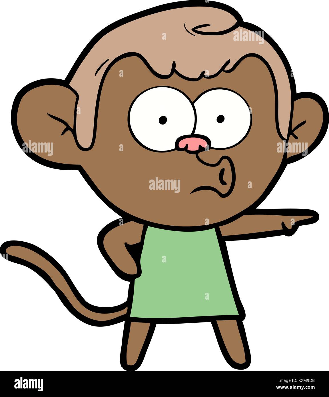 cartoon pointing monkey Stock Vector Image & Art - Alamy