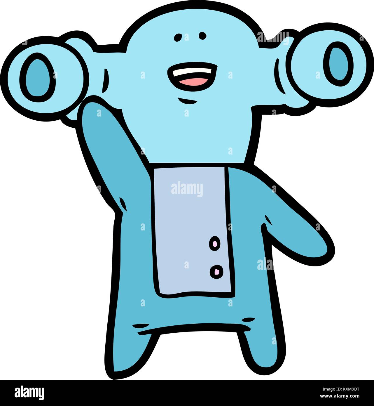 friendly cartoon alien waving Stock Vector Image & Art - Alamy