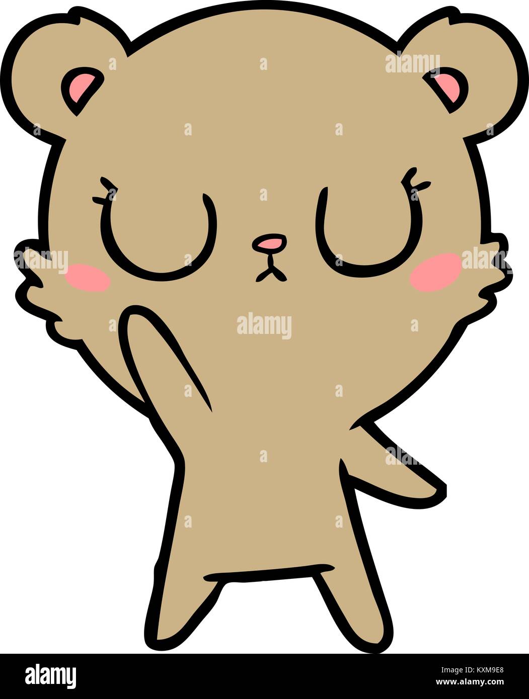 peaceful cartoon bear Stock Vector Image & Art - Alamy
