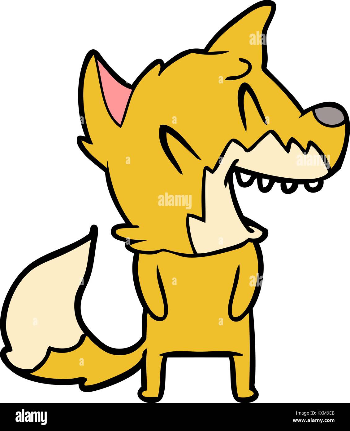 laughing fox cartoon Stock Vector Image & Art - Alamy