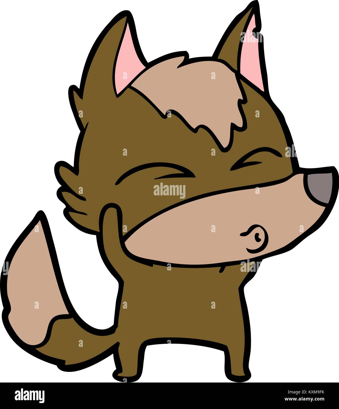 cartoon wolf whistling Stock Vector Image & Art - Alamy