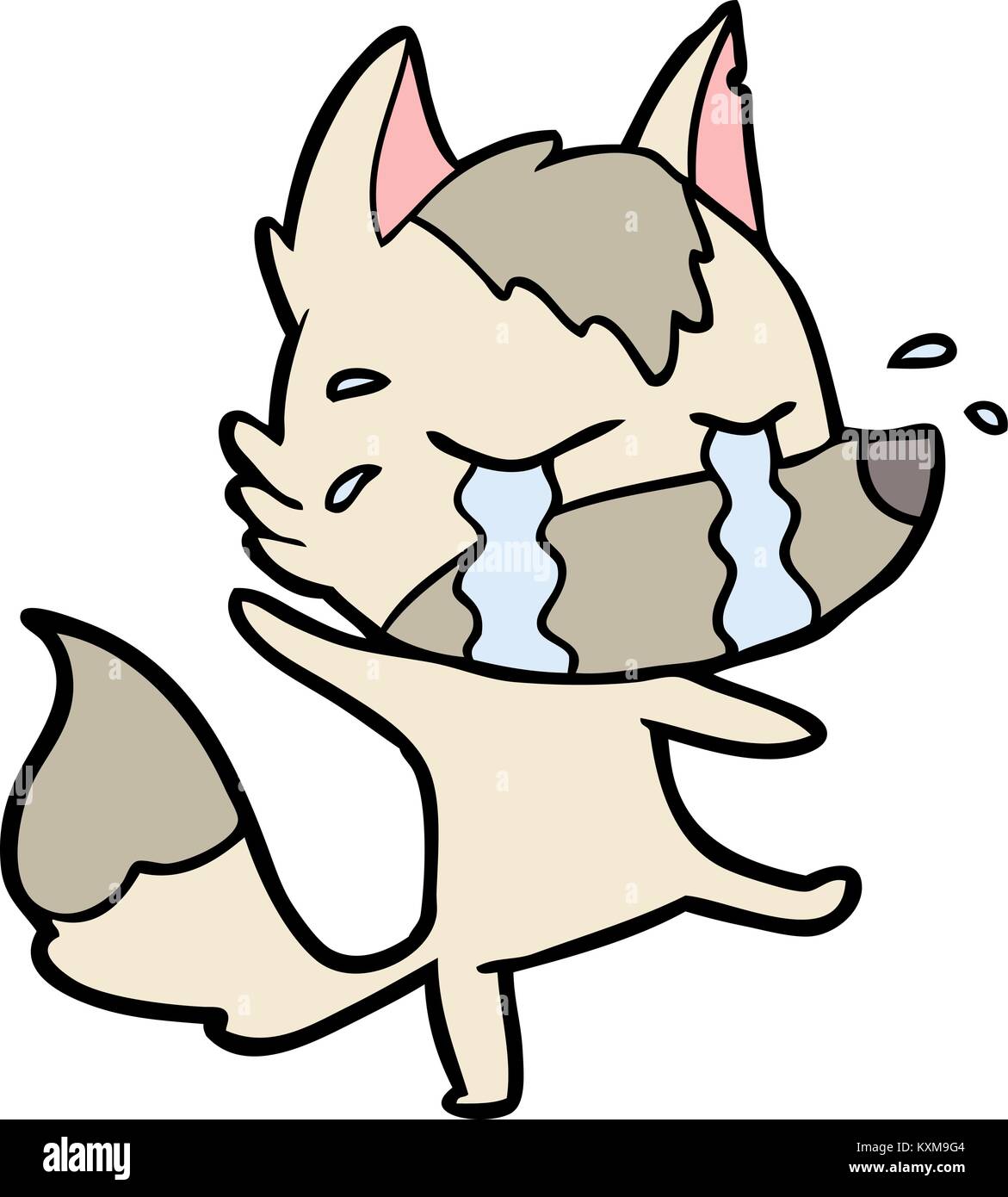 cartoon crying wolf Stock Vector Image & Art - Alamy