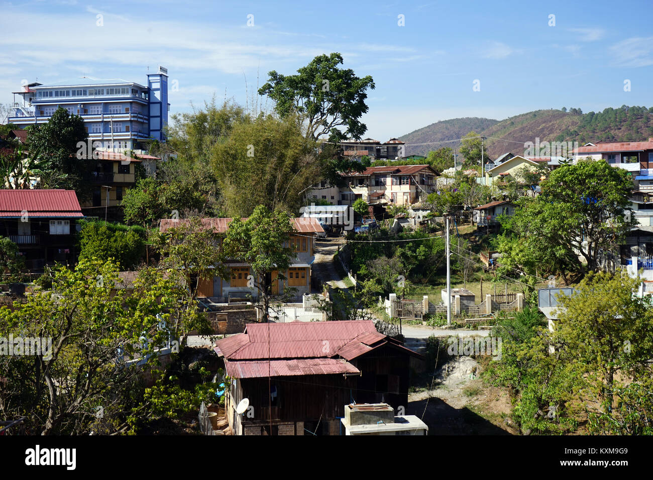 KALAW, MYANMAR - CIRCA APRIL 2017 View of town Stock Photo - Alamy
