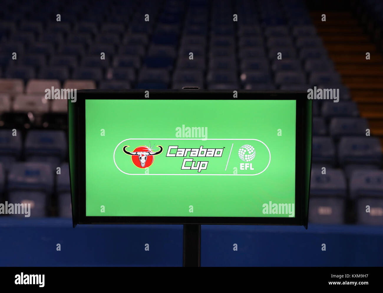 A view of the Video Assistant Referee (VAR) system pitchside before the ...