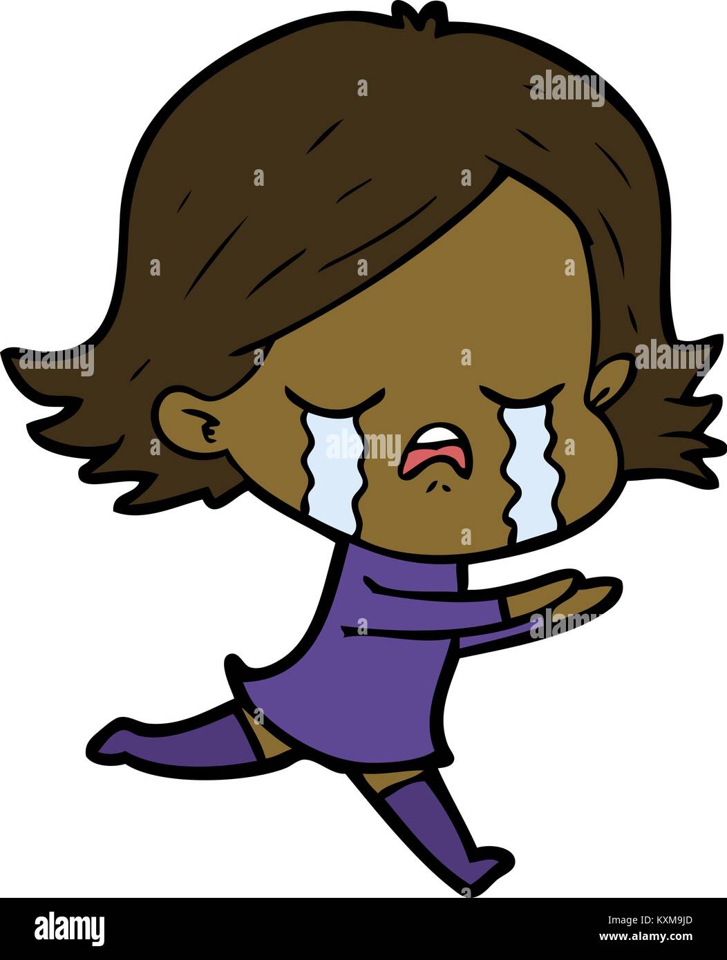 cartoon girl crying Stock Vector Image & Art - Alamy