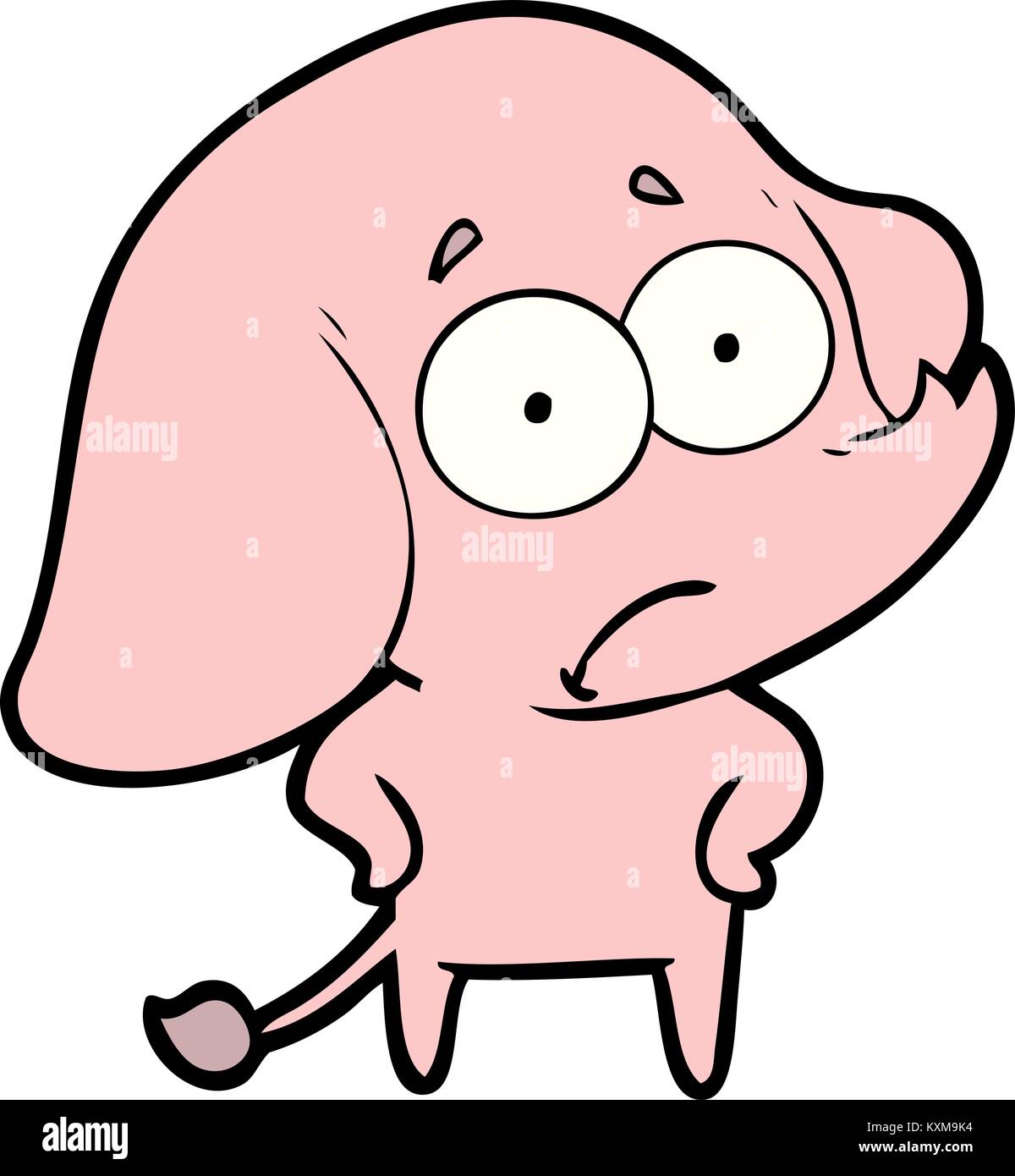 cartoon unsure elephant Stock Vector Image & Art - Alamy