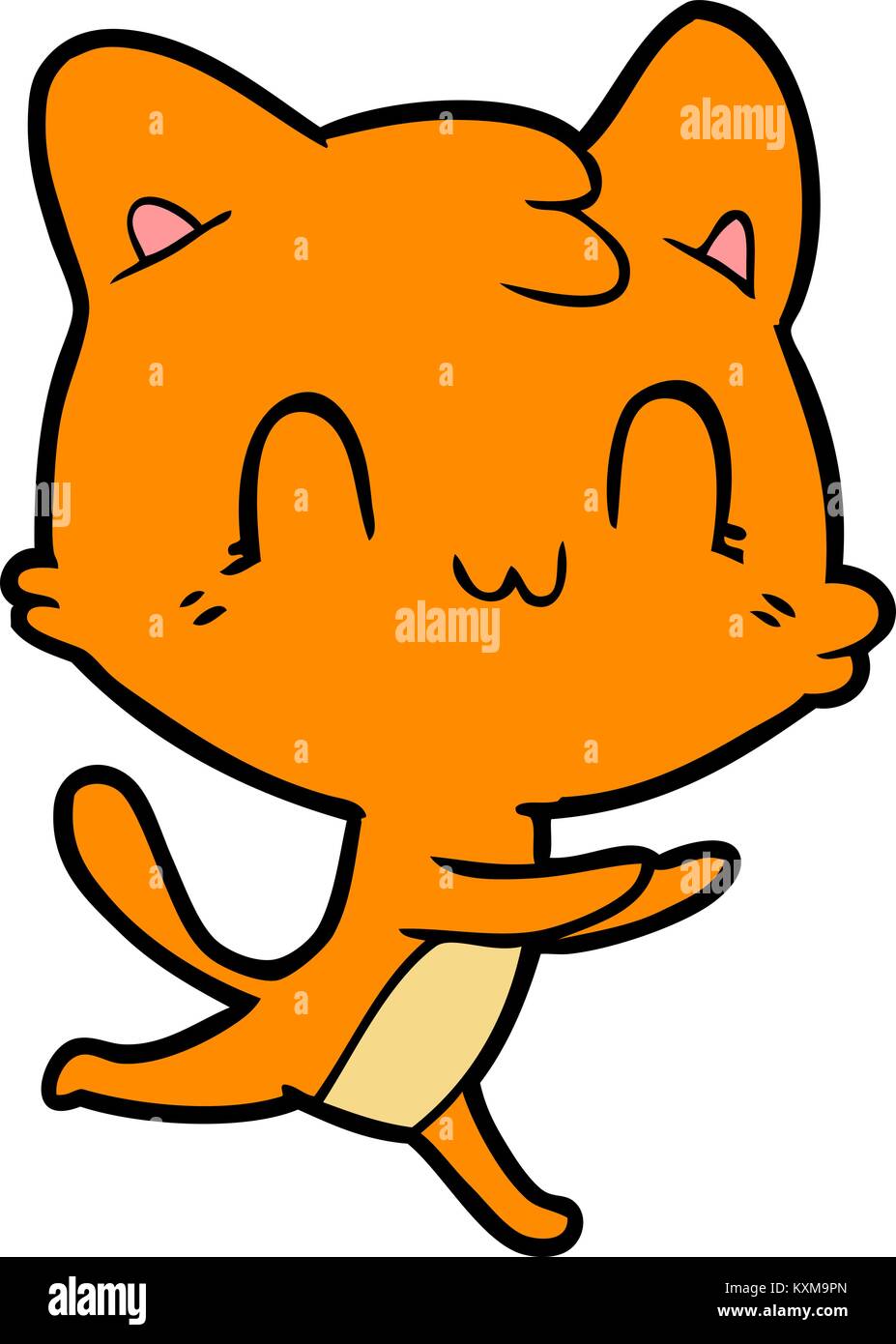 cartoon happy cat Stock Vector Image & Art - Alamy