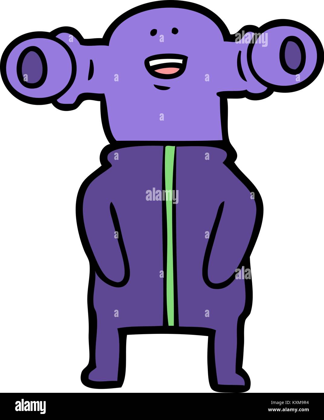 friendly cartoon alien Stock Vector Image & Art - Alamy