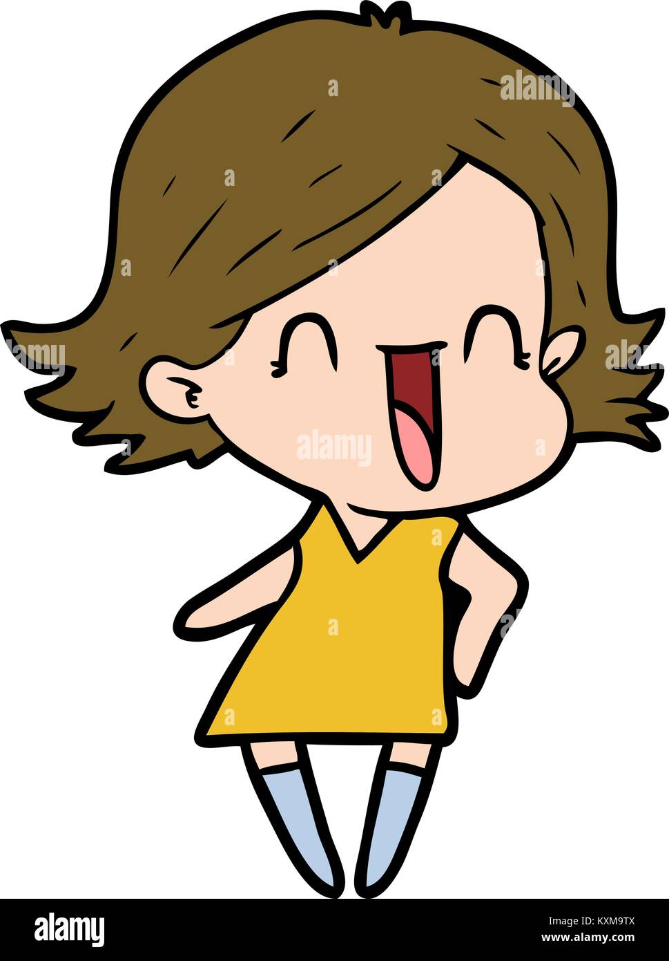 cartoon happy woman Stock Vector Image & Art - Alamy