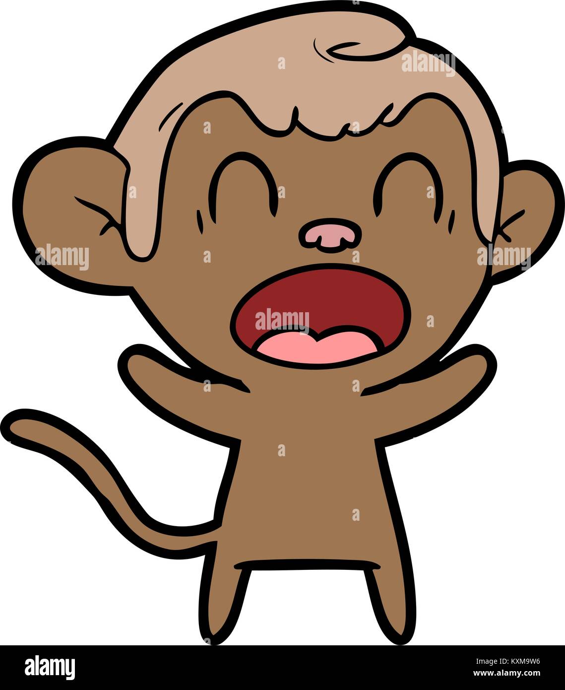 shouting cartoon monkey Stock Vector Image & Art - Alamy