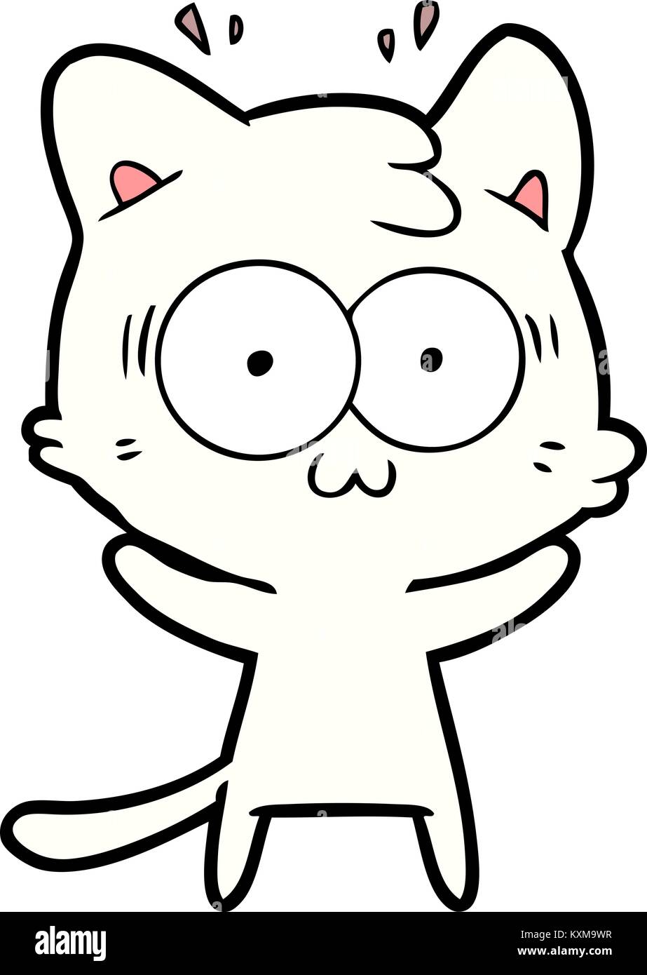 cartoon surprised cat Stock Vector Image & Art - Alamy