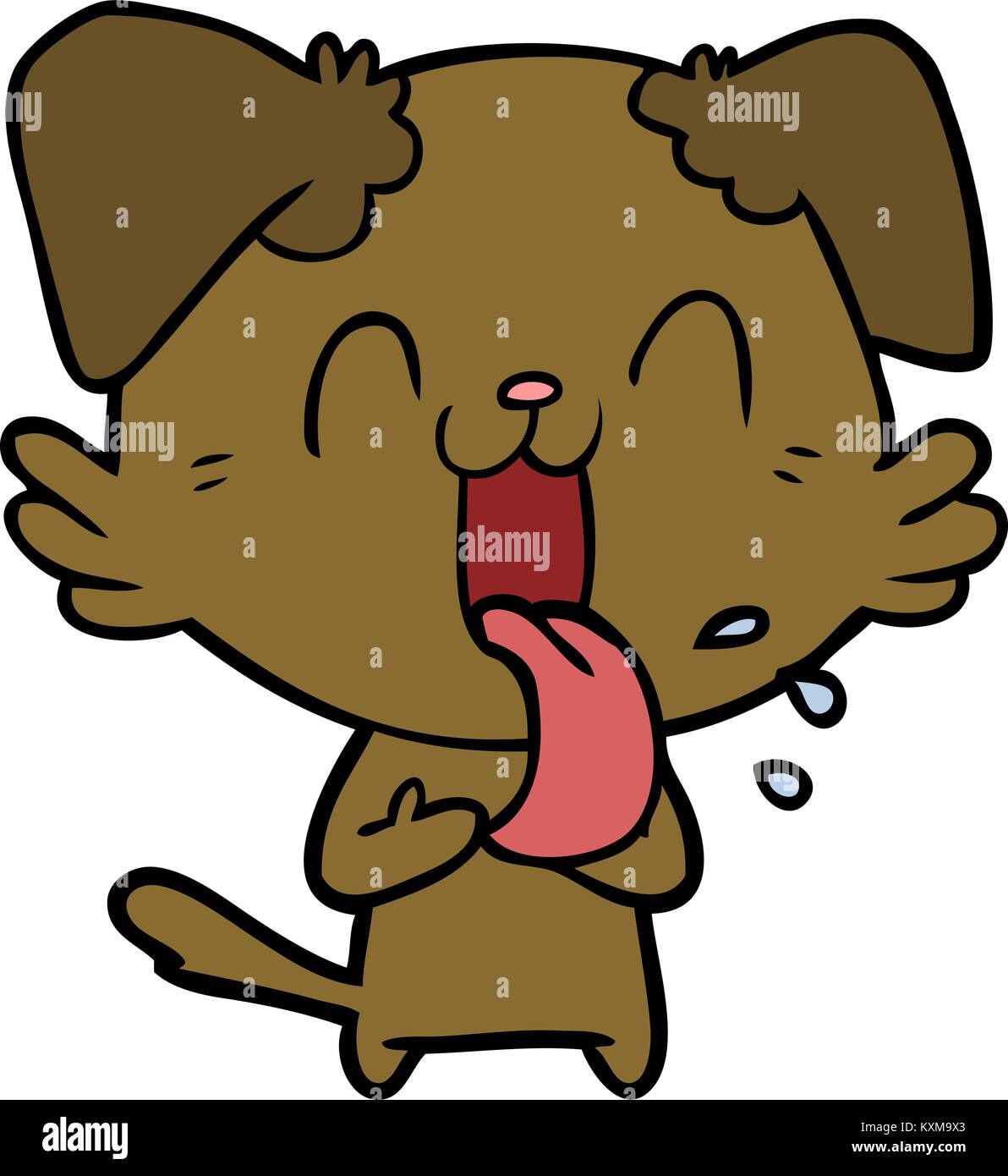 cartoon panting dog Stock Vector Image & Art - Alamy