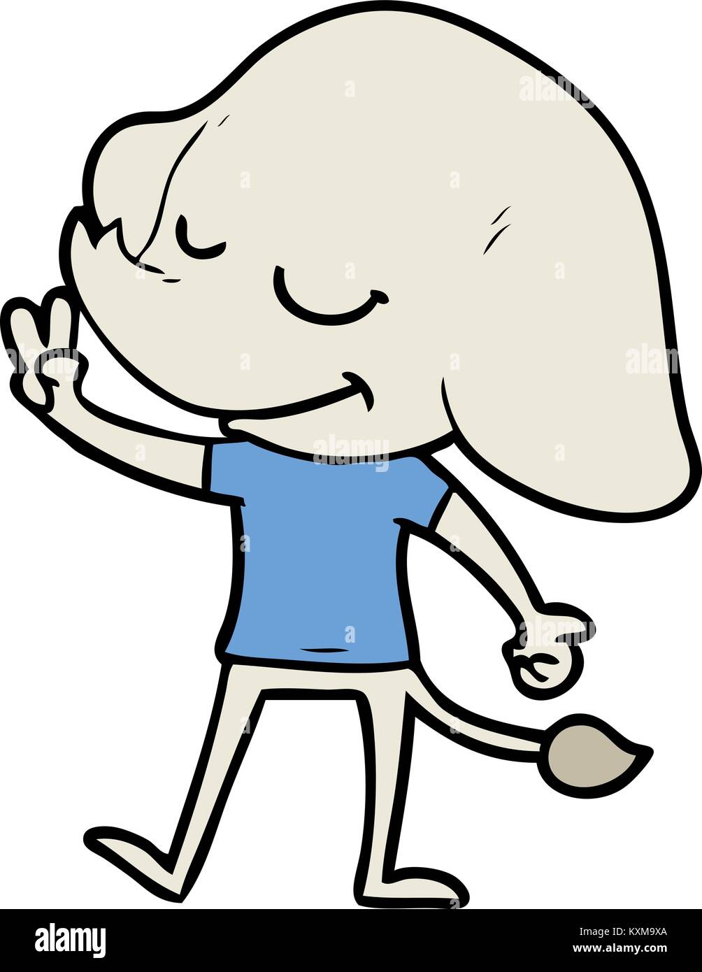 cartoon smiling elephant Stock Vector Image & Art - Alamy