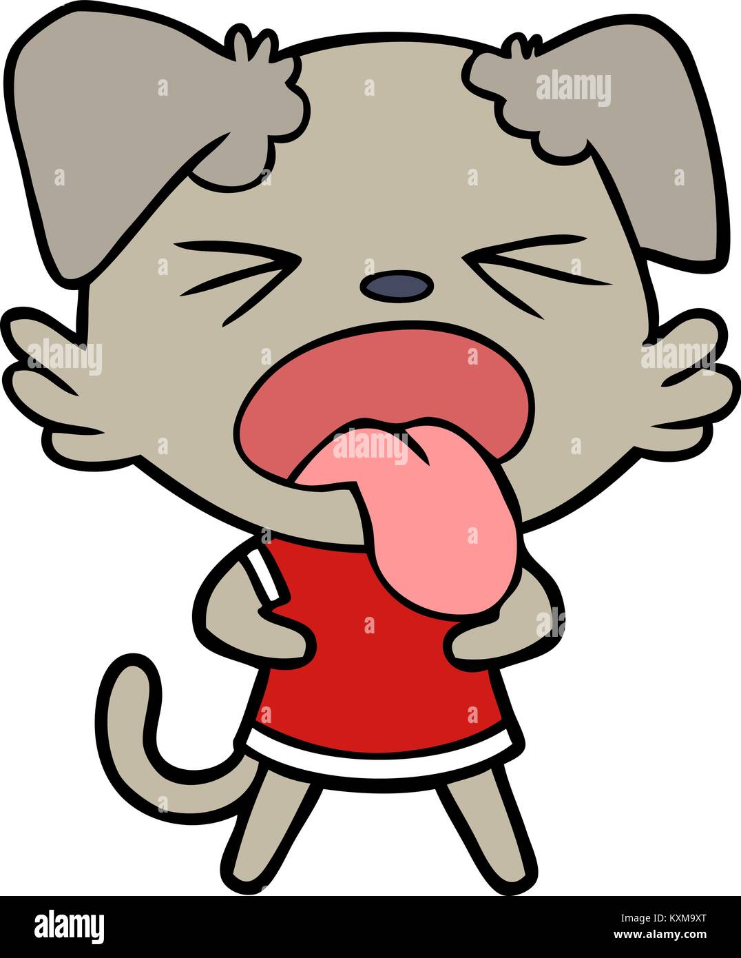 cartoon disgusted dog Stock Vector Image & Art - Alamy