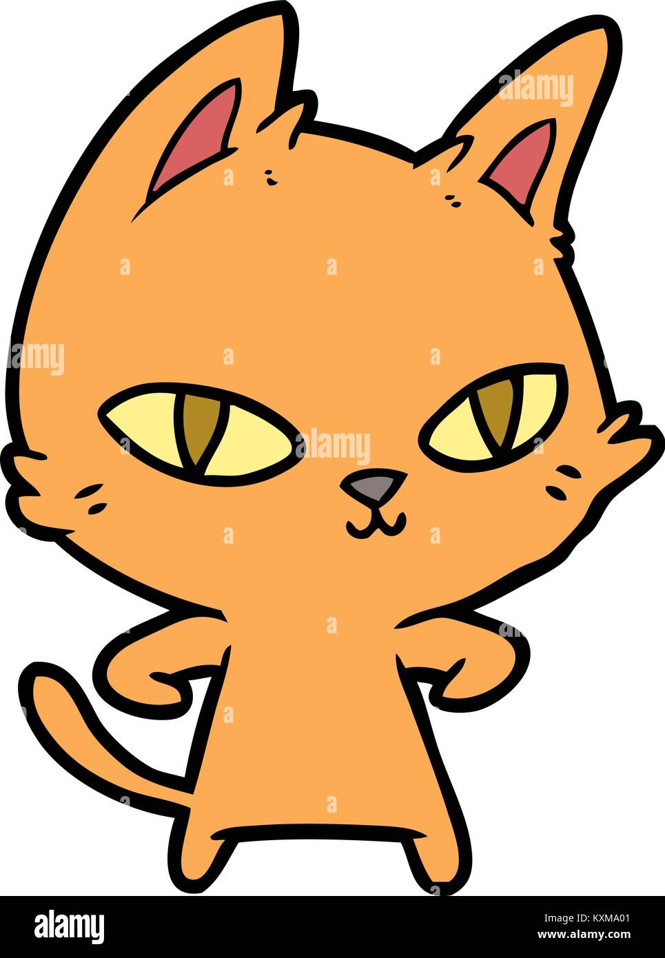 cartoon cat staring Stock Vector Image & Art - Alamy