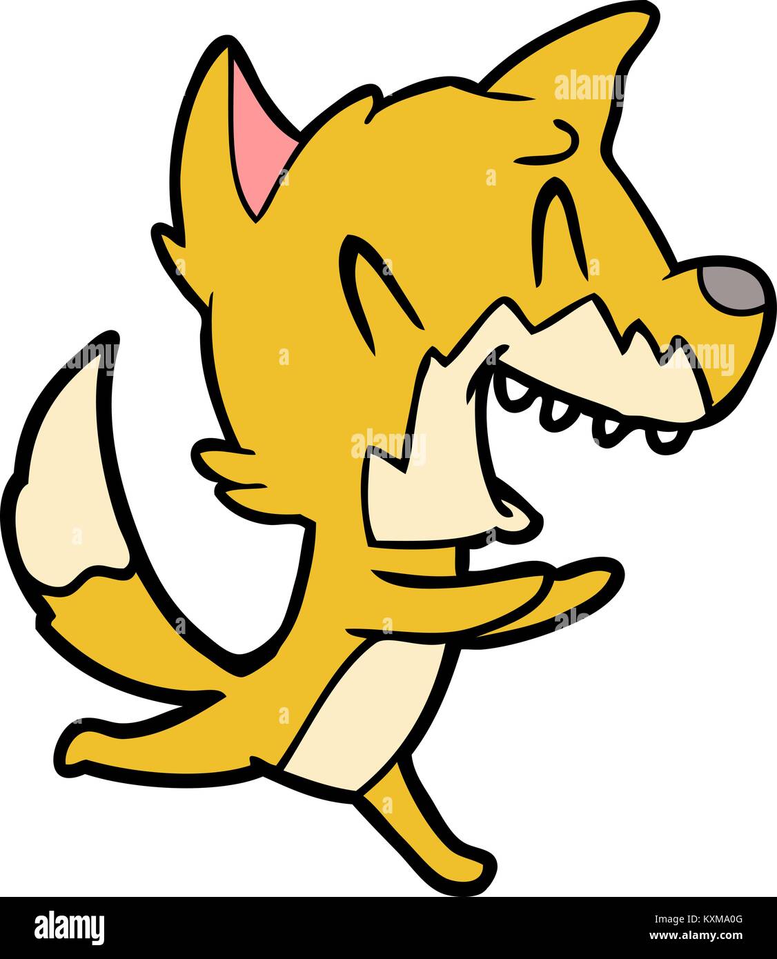 laughing fox running away Stock Vector Image & Art - Alamy