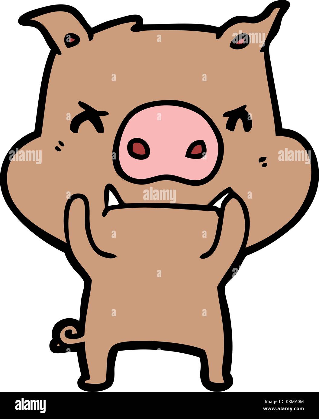 angry cartoon pig Stock Vector Image & Art - Alamy