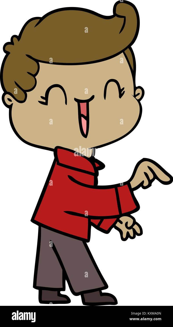 cartoon laughing boy pointing Stock Vector Image & Art - Alamy