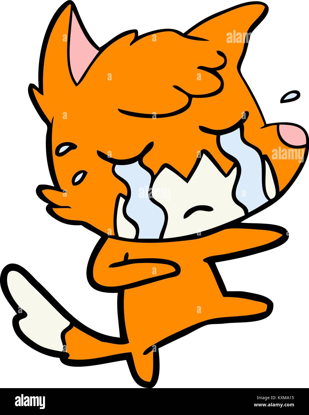 crying fox cartoon dancing Stock Vector Image & Art - Alamy